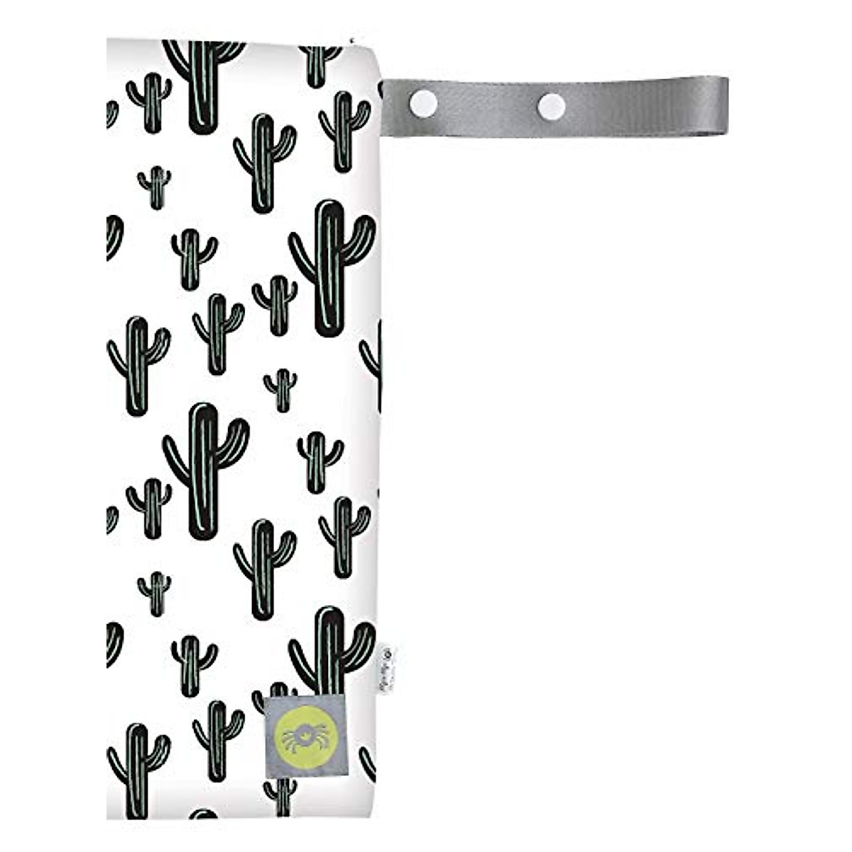 Itzy Ritzy Sealed Wet Bag with Handle – Wet Bag for Travel, Swimsuits, Cloth Diapers, Gym Clothes & Toiletries - Washable & Reusable with Water Resistant Lining - Measures 11” x 14” (Cactus Crew)