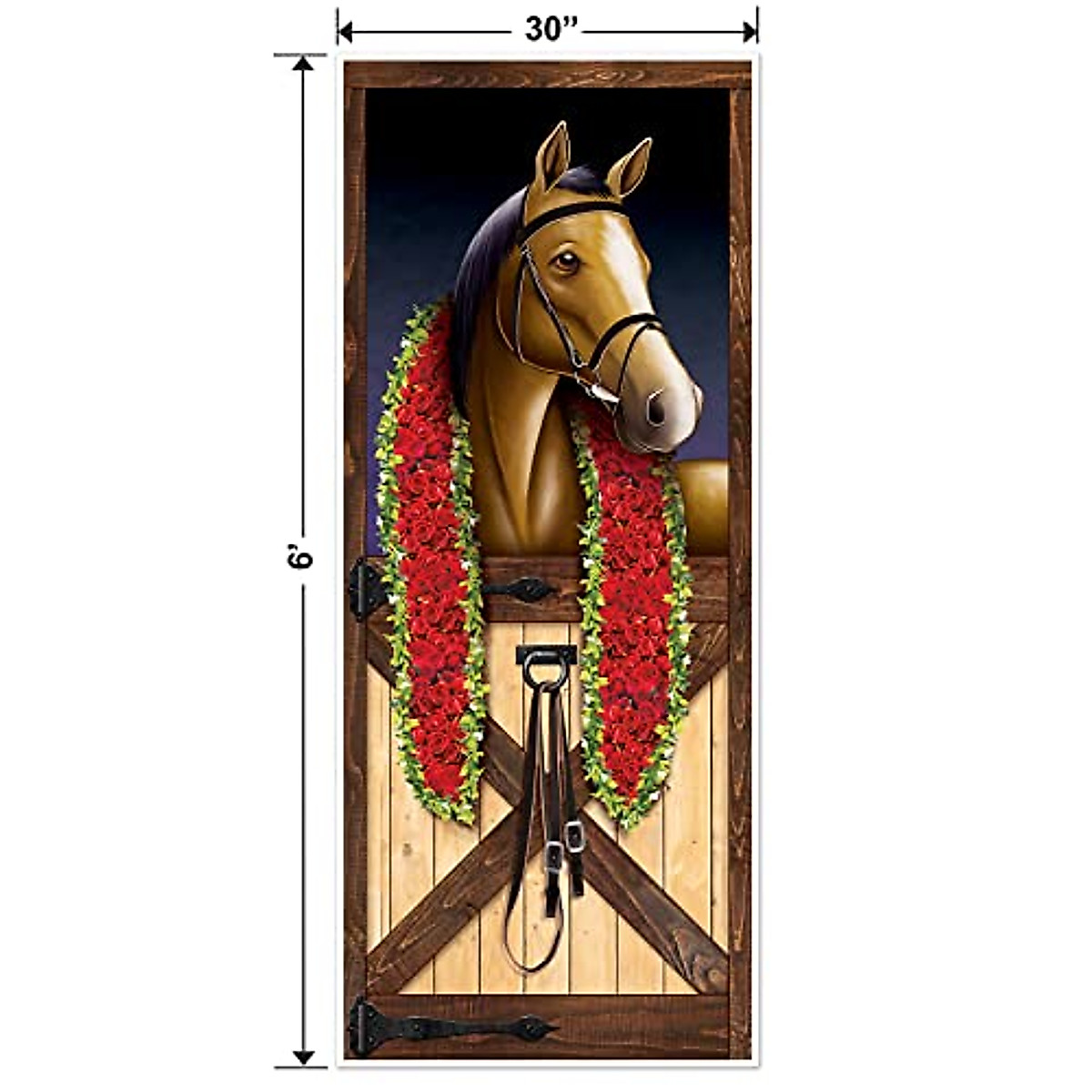 Beistle 2 Piece Indoor / Outdoor Plastic Horse Racing Door Covers For Derby Day Party Supplies