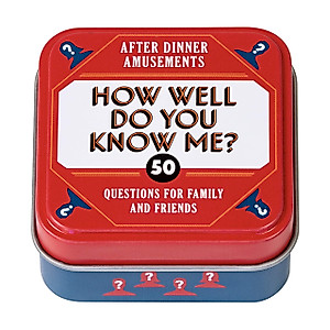 Chronicle Books After Dinner Amusements: How Well Do You Know Me?: 50 Questions for Family and Friends (Family Friendly Conversation Starter Card Game, Portable Camping and Holiday Games)