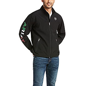 Ariat Male New Team Softshell MEXICO Water Resistant Jacket Black X-Large