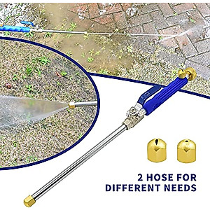 Buyplus Hydro Jet Power Pressure Washer Wand - Portable High Pressure Water Gun, Extendable Garden Hose Watering Sprayer with Nozzle Tips for Car Window Glass Washing