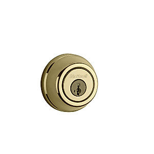 Kwikset 910 Signature Series Traditional Deadbolt featuring SmartKey Security and Home Connect Technology 99100-061 in Lifetime Polished Brass