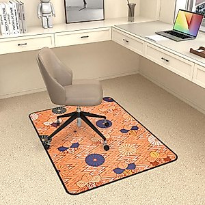 Mapuon Heavy Duty Desk Chair Mat for Carpet & Hardwood Floors, 48" x 36" Exquisite Jacquard Floor Mat Office Chair Mat for Carpeted Floors and Hardwood Floor for Home Office