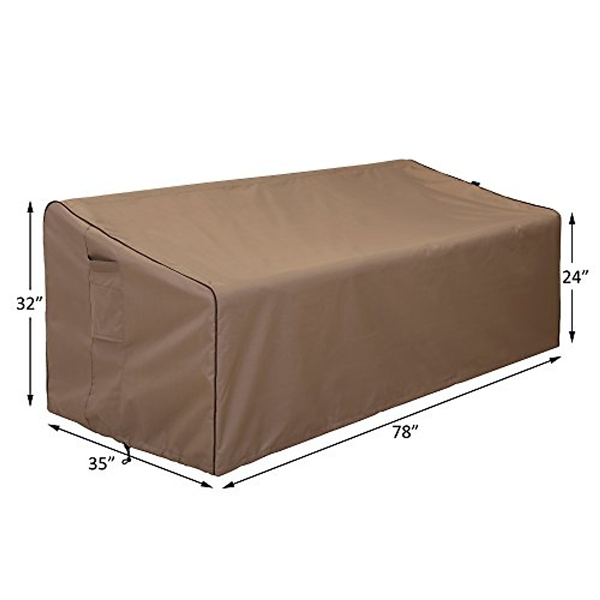 Finnhomy Outdoor Patio Bench Sofa Seat Cover Waterproof Couch Chair Cover Durable Heavy Duty Outdoor Furniture Bench Cover, 78”x 35" x 24"-32"