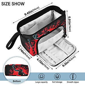 Generic Basketball Players Red Large Pencil Case Pouch Pen Case for Girls Boys Adults Big Capacity Portable Pen Case Bag with Zipper Pencil Cases Pouches for Study Middle School Office College Desk