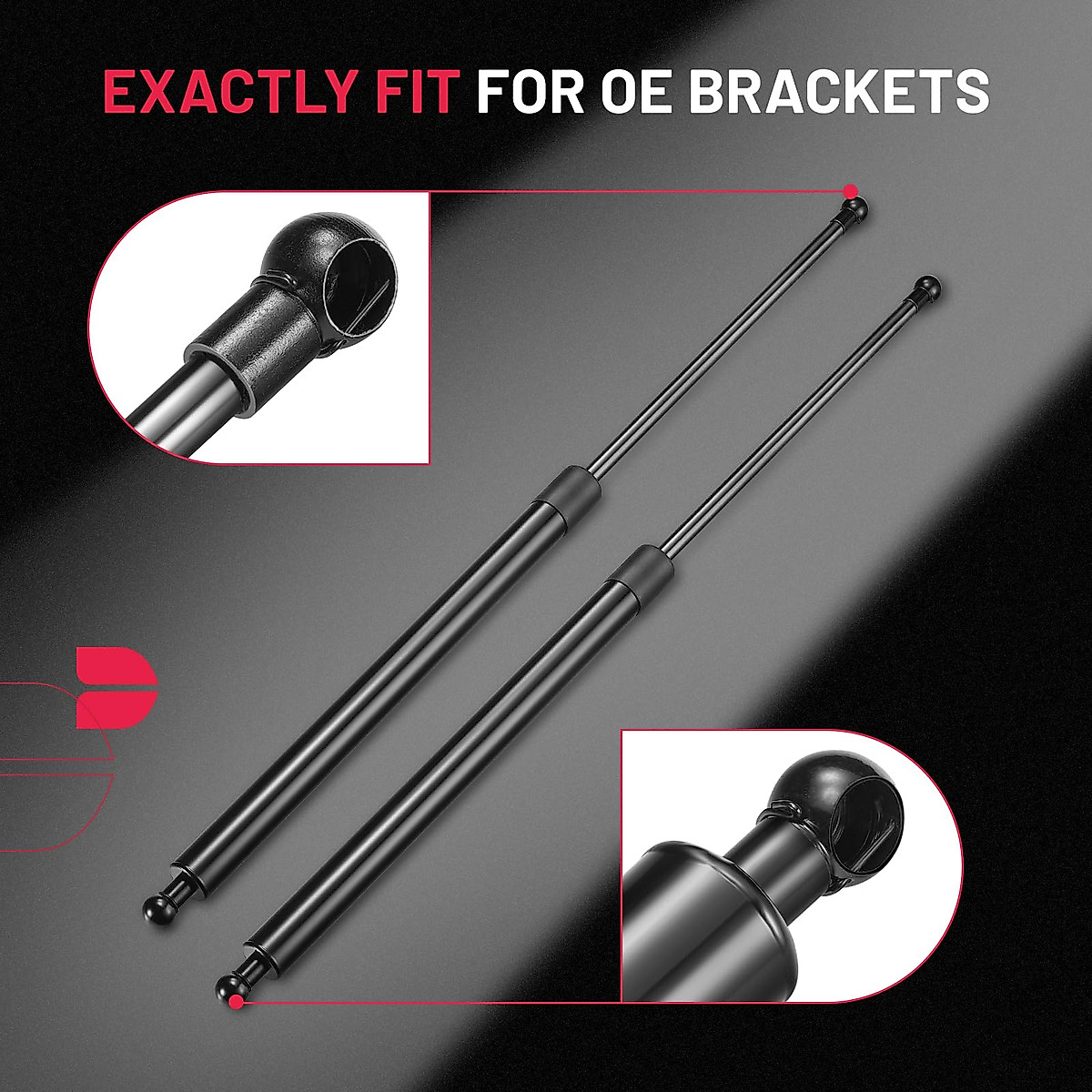 BDFHYK SF280M300 28inch 300lbs (1334N) Gas Shocks Struts Lift Support for Heavy-Duty DIY Builds,Murphy Bed,Sled Trailer,Tonneau Cover,Trap Door,Truck Cover, Lids, Hatches, Furniture, Boats, Set of 2