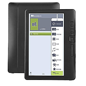 Hoseten e-Book Reader, Waterproof 7 Inch 480P Electronic Book Brightness Adjustable for Win 7/10 for XP for Vista(8G Memory)
