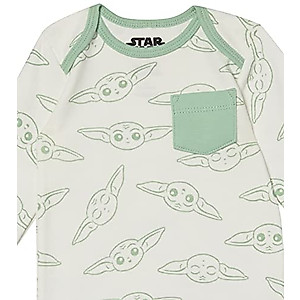 Amazon Essentials Disney | Marvel | Star Wars Unisex Babies' Cotton Coveralls, Pack of 3, Star Wars The Child, 12 Months