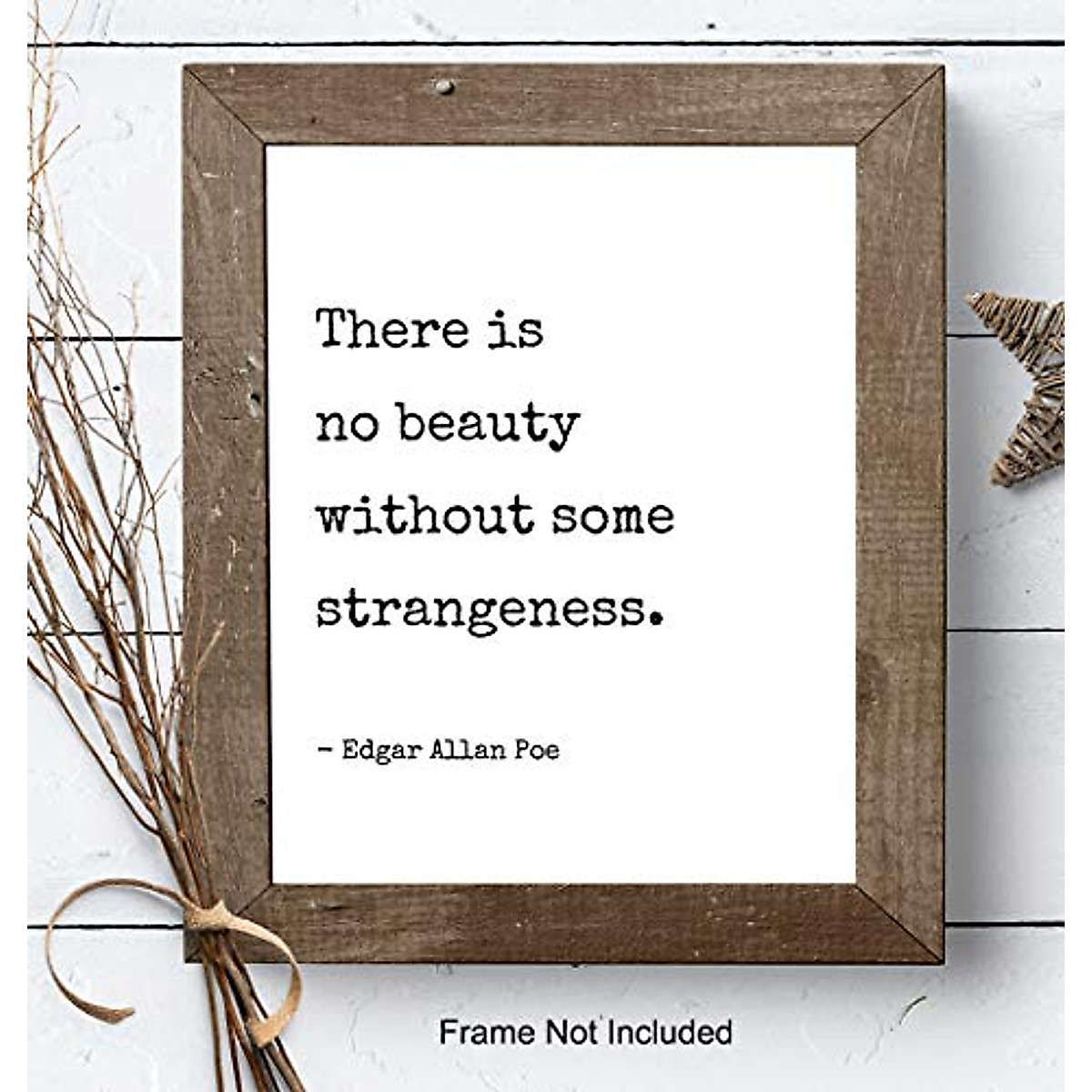 Edgar Allen Poe Decor - 8x10 Quote - Art Wall Art Picture Poster, Room Decoration for Home, Office, Apartment, Living Room, Bedroom, Bathroom - Gift for Goth Gothic Poetry Fans