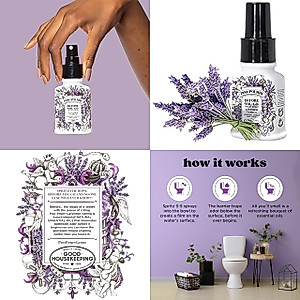 Poo-Pourri Lavender Vanilla 9-Ounce Refill Bottle and 1.4-Ounce Refillable Bottle Lavender Vanilla