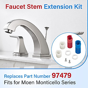 New Upgraded 97479 Stem Extension Kit Shower Valve Repair Kit for Moen Monticello Bathroom Faucet Cartridge Replacement Parts
