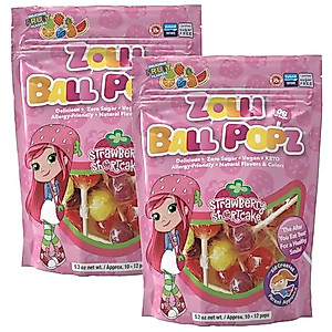Zolli Ball Popz Lollipops - Clean Teeth, Natural Fruit Flavor - 10.4 Ounce for a Delicious and Dental-Friendly Snacking Experience
