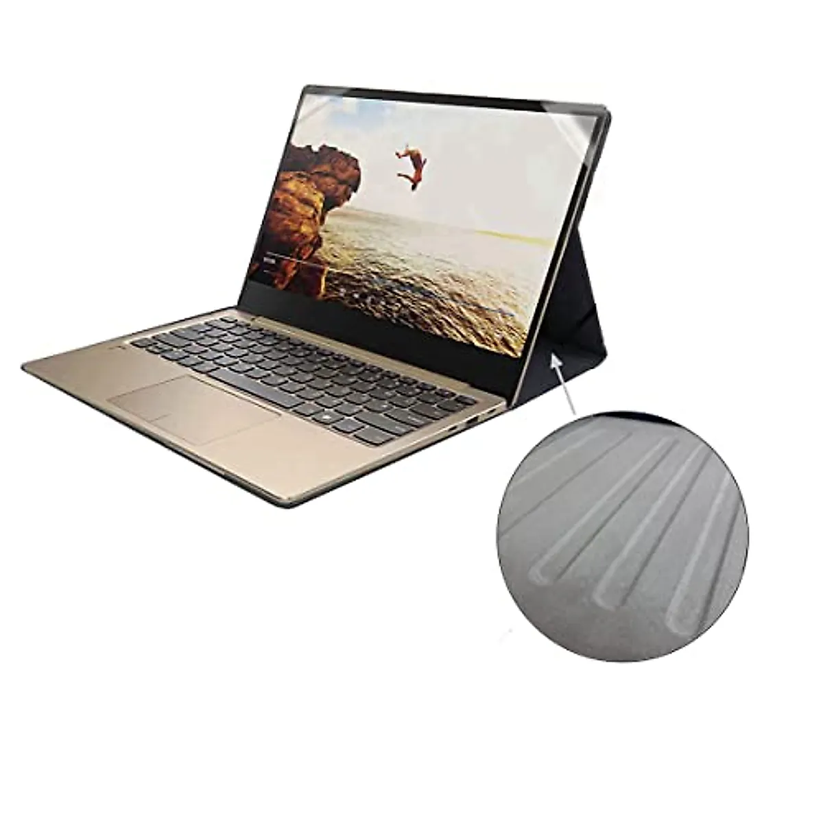 Honeymoon Case Cover for Lenovo Yoga C640 C640-13IML 13.3 Inch,PU Leather Folio Stand Case Compatible with Lenovo Yoga 6 13ARE05 [Not fit Yoga 6 Pro &Yoga 7/Yoga 5G/Yoga 9/Yoga 9i],S005-Brown