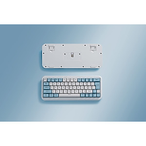 KOLMAX 60% Wireless Gaming Keyboard,Ultra-Compact 2.4G Rechargeable RGB Gaming Keyboard,with Detachable Wrist Rest Backlit Ergonomic 63 Keys Keyboard for Windows Mac PC Xbox PS4 Gamers(Whiteblue)…