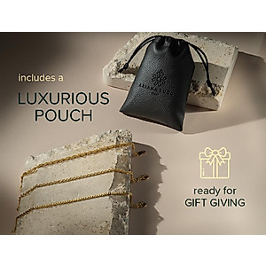 Ariana Lucci 14K Gold Filled Thin Italian Curb Chain Necklace, Non Tarnish 1mm Cuban Link Chain, Great for Pendants and Charms, Genuine 1/20 14K Gold Filled Made in Italy, 22"