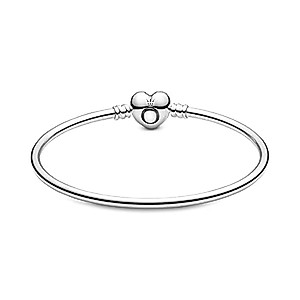 PANDORA Jewelry Bangle Sterling Silver Bracelet, 8.3", No Box