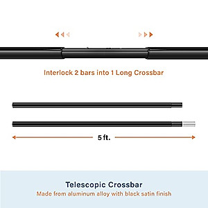 Julius Studio 10 Feet Wide Photography Photo Muslin Background Support Stand Backdrop Crossbar Kit, Backdrop Support Stand with Carry Bag, JSAG576