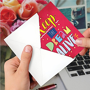 The Best Card Company - Stylish Martin Luther King Jr. Day Card - Bright Modern Federal Holiday, King's Birthday Celebration (1 Card) - Keep The Dream Alive C9198MKG