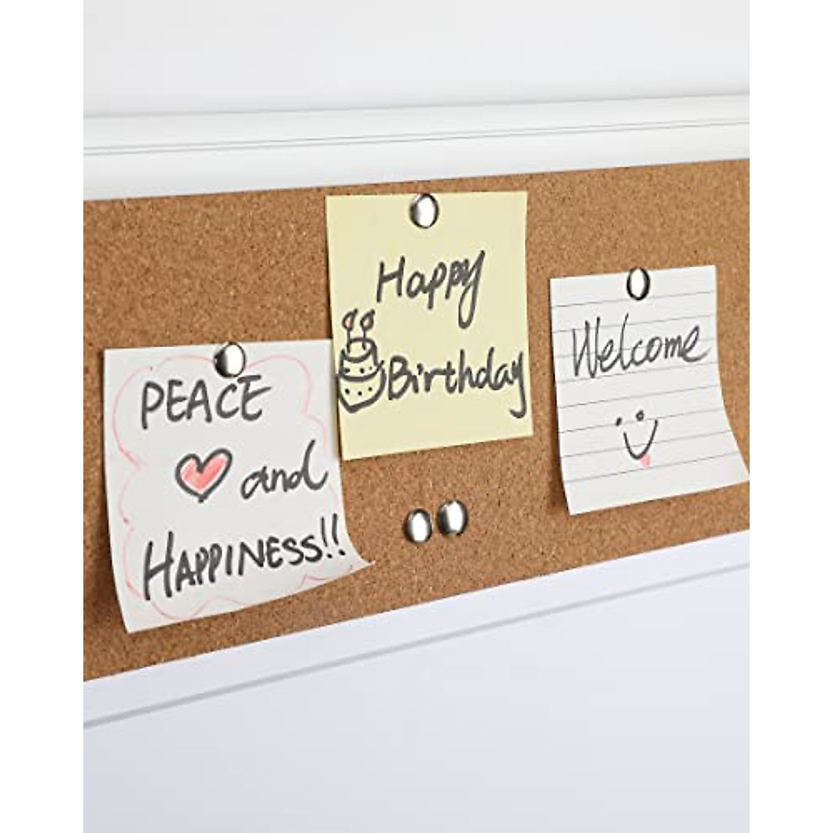 PAPERPAL 500 Standard Thumbtacks for Cork Board, Flat Thumb Tacks for Posters, Bulletin Board Tacks, Metal Pushpins for Office School & Personal Use