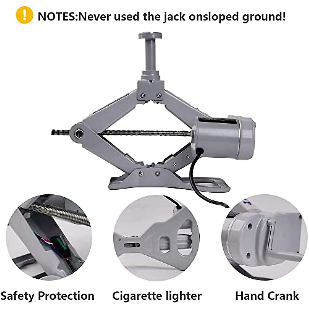 Simpleout Electric Car Jack Kit - 3 Ton Vehicle Floor Jack Cars and Truck Scissor Jack Lift Trailer Jack Stands Roadside Emergency Tire Repair Kit with Power Impact Wrench