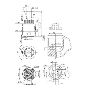MING DI 25mm Short Leg Faucet Cartridge, Single Handle Faucet Valve for Kohler Kitchen Faucet