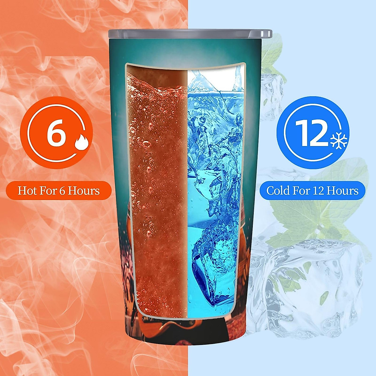 UALWORY Niall Music Horan Tumbler Cup 20oz Travel Coffee Mug with Lid and Straw Stainless Steel Insulated Mugs