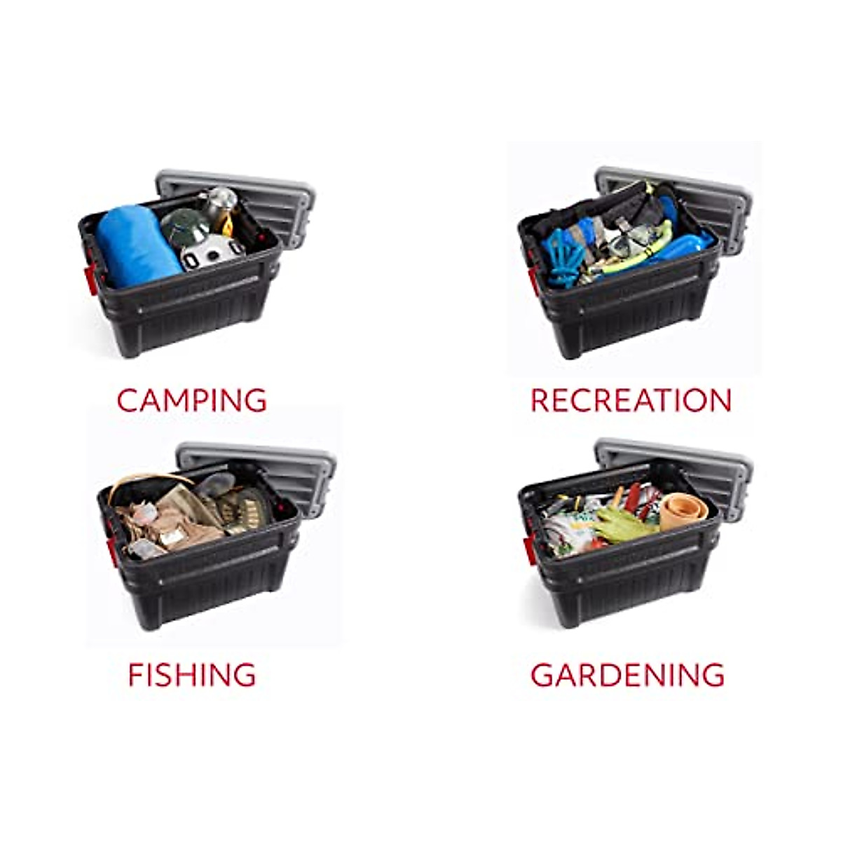 Rubbermaid ActionPacker️ 24 Gal Lockable Storage Bins Pack of 2, Industrial, Rugged Storage Containers with Lids