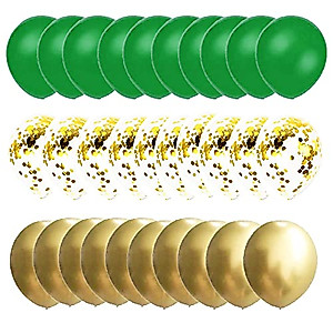 Graduation Party Decorations 2023 Green Gold/Green Gold Balloons/St. Patrick’s Day Decorations/Green Gold Birthday Party Decorations Summer/Jungle Theme/Christmas Party Decorations