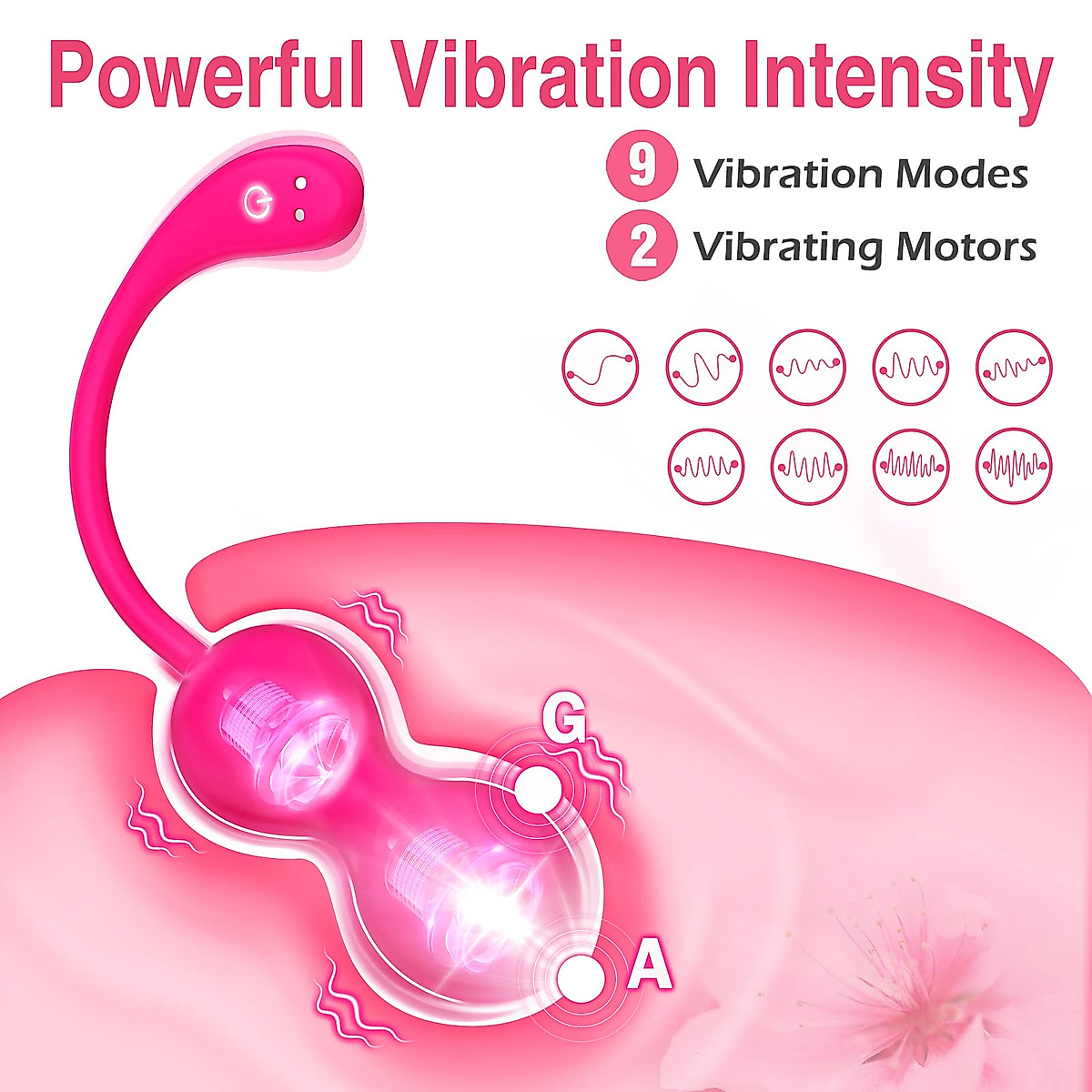 Couples Sex Toys for Women - Bullet Wearable Vibrator with 9 Vibrators Modes Rose Sex Toy, Thrusting Dildo Anal Dildos Adult Toys for Womens