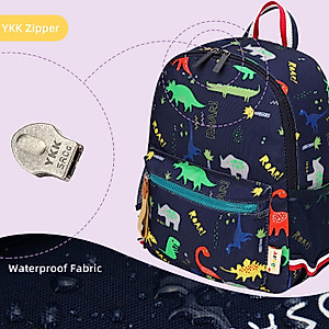 willikiva Cartoon Bus 12 Kindergarten Backpack for Kids Girls and Boys,Waterproof Preschool Toddler Backpack Wiht Leash and Safety Harness(Blue)