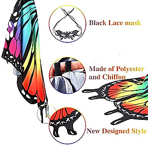 GENIEING Butterfly Costume for Girls, Kids Butterfly Wings for Girls Costume Butterfly Halloween Costumes for Girls