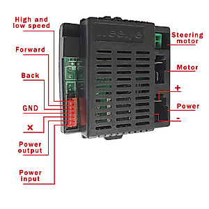 12 Volt Weelye RX18,RX43,RX23 CE 2.4G Bluetooth Receiver Control Box Conversion Kit for Power Wheels Ride on Car,Wellye Remote Speed Controller Kit Transmitter Circuit Board for Kids Replacement Parts