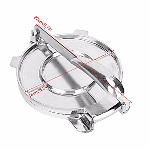 Tortilla Press Aluminum Alloy Tortilla Press Flapjack Machine Crepe Machine Pancake maker cast aluminum tortillas homemade pancakes (6in，Sliver)