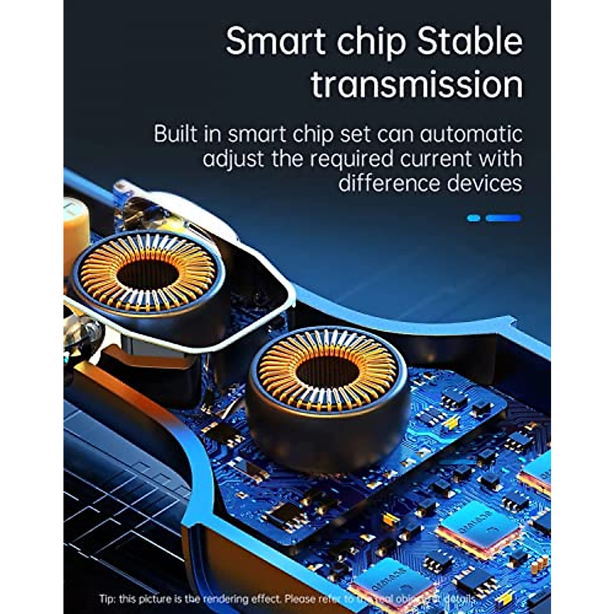 Impulsiqs 6 Port USB C Car Charger Adapter – 75W Car USB Charger Multi Port 5 ft Backseat Extension - 12v Cigarette Lighter USB Charger Plug - Super Fast Type C PD3.0 QC3.0 Compatible with iPhone