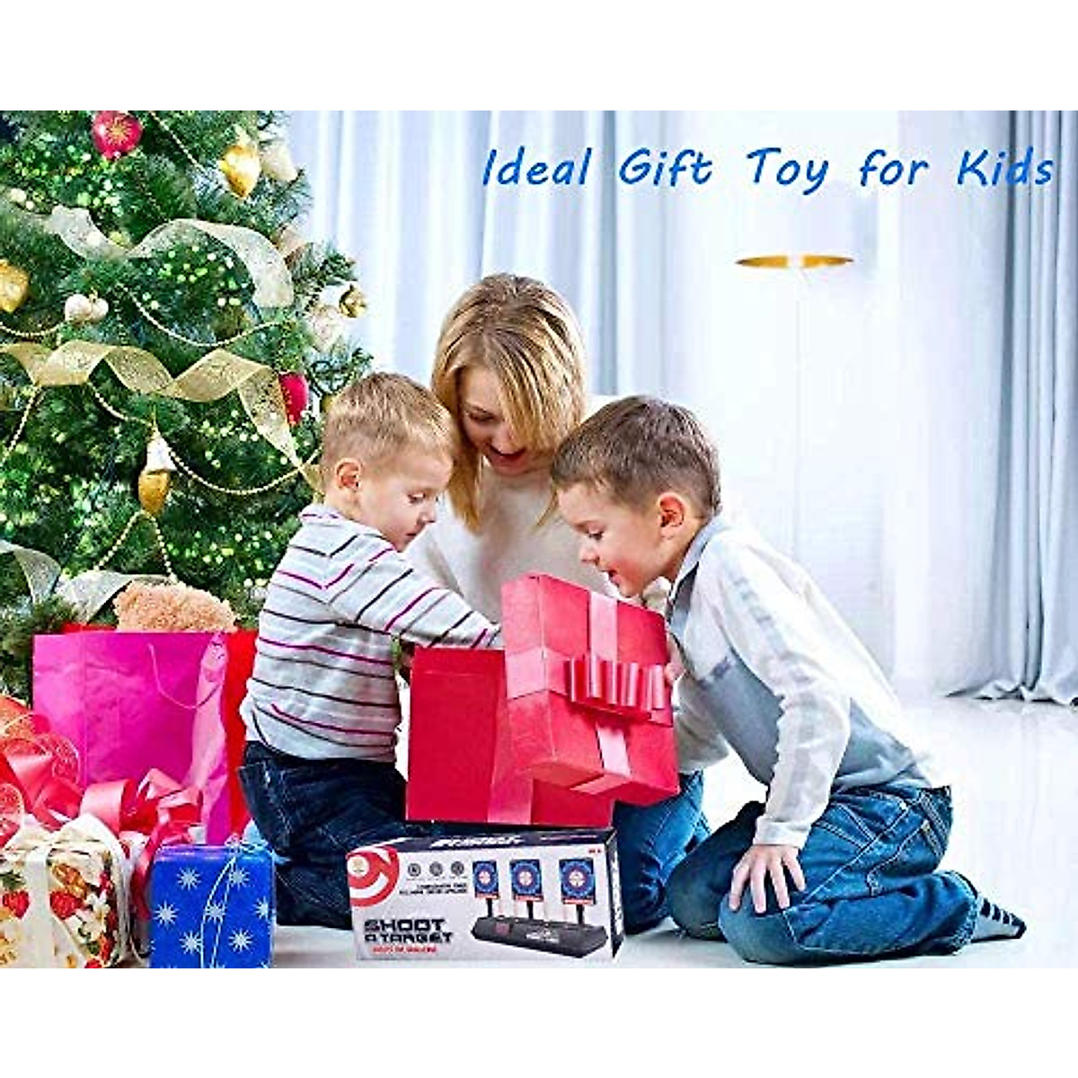 Electronic Shooting Target for Nerf Guns, Auto Reset Digital Scoring Targets for Shooting for Kids, Ideal Toys for 3 4 5 6 7 8 9 10+ Year Old Boys and Girls, Stocking Stuffers for Kids
