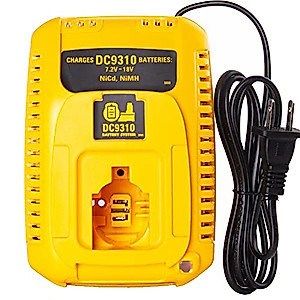 Lilocaja DC9310 18V XRP Battery Charger Replacement for Dewalt 18V Battery Charger DW9116 Compatible with Dewalt 7.2V-18V XRP NiCD/NiMH Battery DC9098 DC9096 DC9091 DW9072(Not for Any Li-ion Battery)