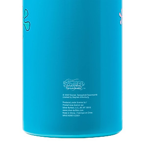 Silver Buffalo Spongebob Sup Fishes Stainless Steel Water Bottle With Twist Lid, 42 Ounces