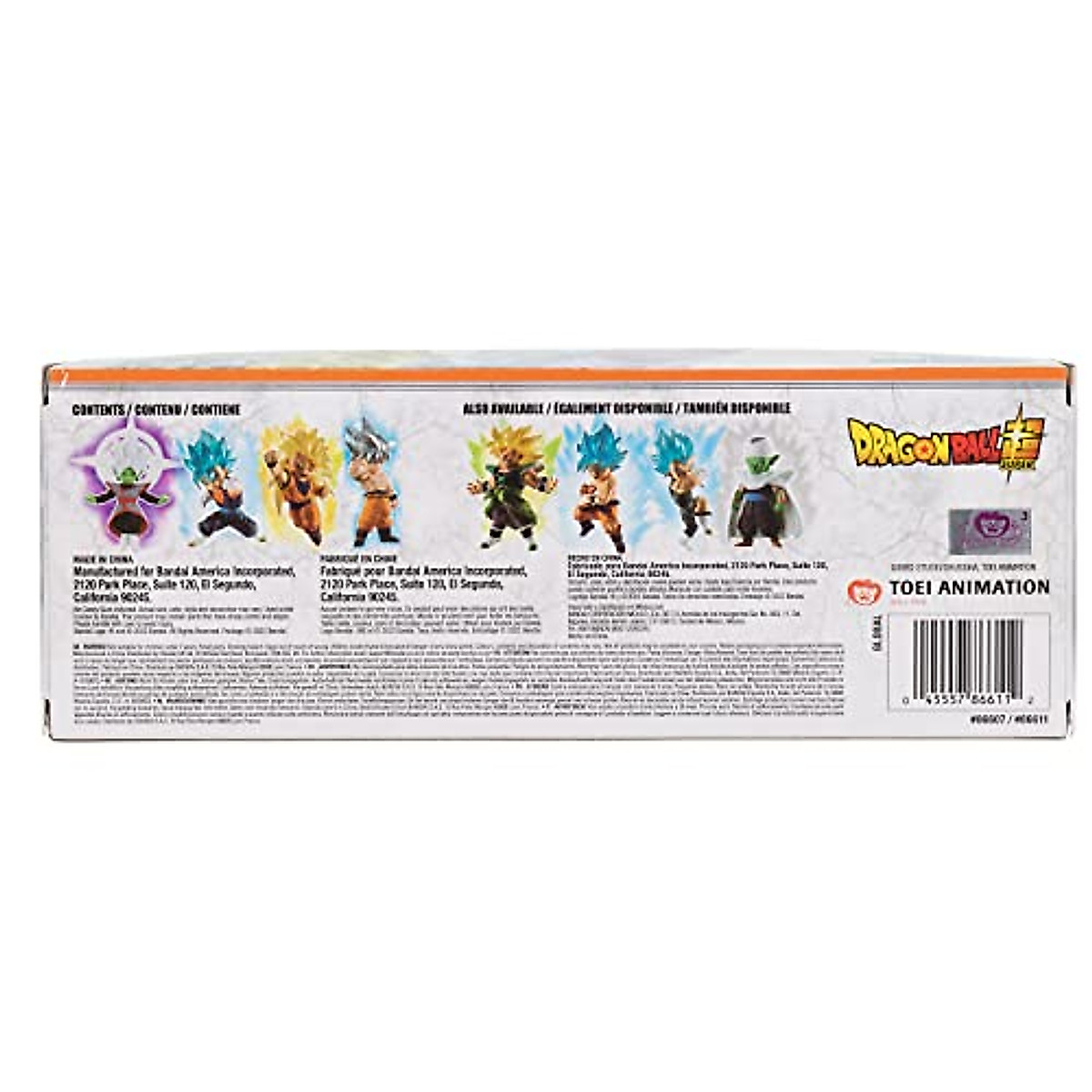 Bandai Namco - Dragon Ball Super - Super Saiyan Vegito, Zamasu, Super Saiyan 3 Goku, Ultra Instinct Goku, Dragon Ball Adverge 2" Figure (Box Set 4)