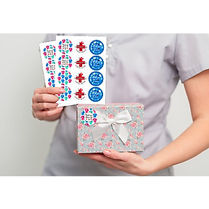 FaCraft Thank You Nurse Stickers 1.5" Nurse Week Label Stickers Doctor Nurses Appreciation Decals Healthcare Workers Thank You Label Stickers Graduation Labels for Gift Card Envelopes Seal Gift Bags