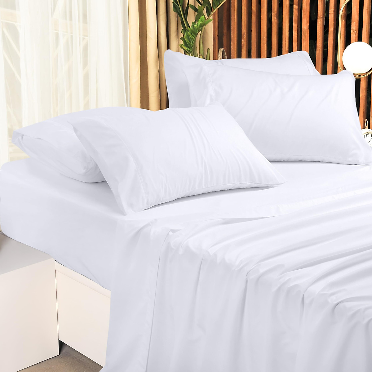 Utopia Bedding Full Bed Sheets Set - 4 Piece Bedding - Brushed Microfiber - Shrinkage and Fade Resistant - Easy Care (Full, White)