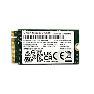 OEM Union Memory 256GB M.2 PCI-e NVME SSD Internal Solid State Drive 42mm 2242 Form Factor M Key