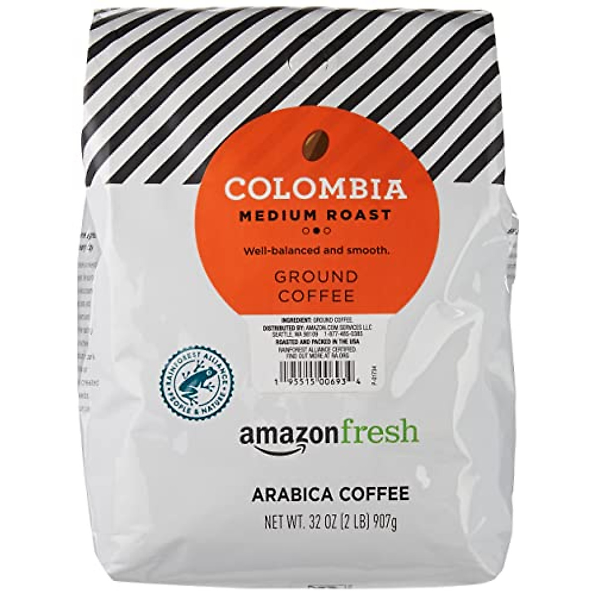 AmazonFresh Colombia Ground Coffee, Medium Roast, 32 Ounce