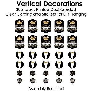 Big Dot of Happiness Prom - Prom Night Party DIY Dangler Backdrop - Hanging Vertical Decorations - 30 Pieces