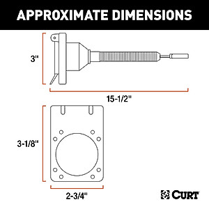 CURT 57676 4-Way Flat Vehicle-Side to 7-Way RV Blade Trailer Wiring Adapter with Tester