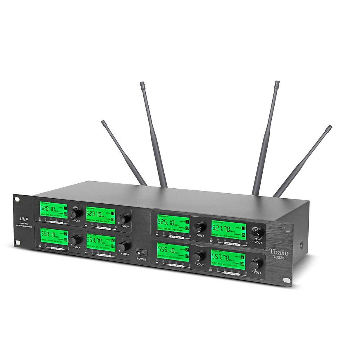 WENWEN Wireless Microphone System Frequency A 8 Channel Microphone UHF 4 Handheld Mic 4 Headset 4 Lavalier Bodypack 4 Lapel Mic Karaoke System Church Speaking Conference Wedding Party Ktv