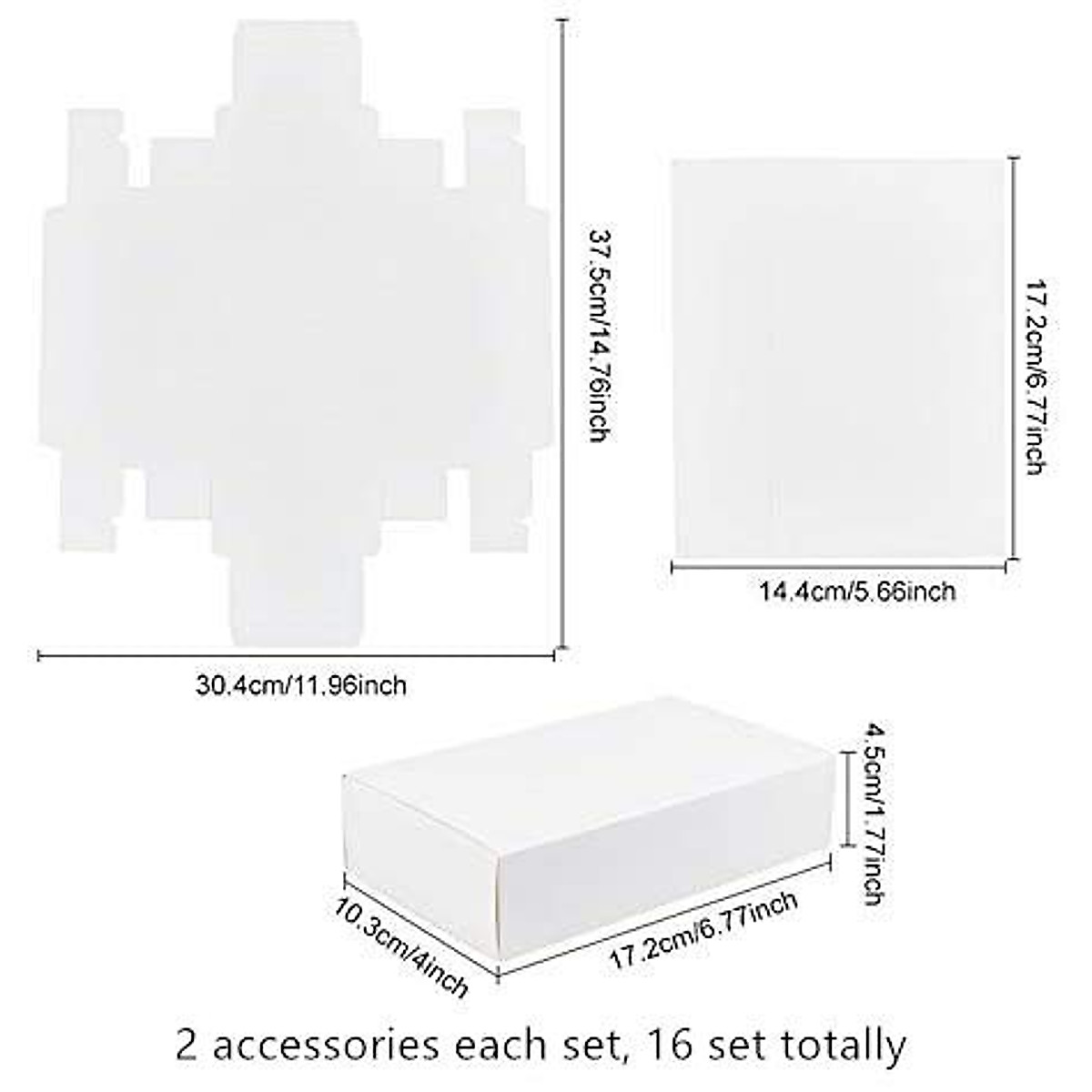 BENECREAT 16 Pack Kraft Paper Drawer Box 6.5x4.5x1.7" Festival Gift Wrapping Boxes Soap Jewelry Candy Weeding Party Favors Gift Packaging Boxes, White