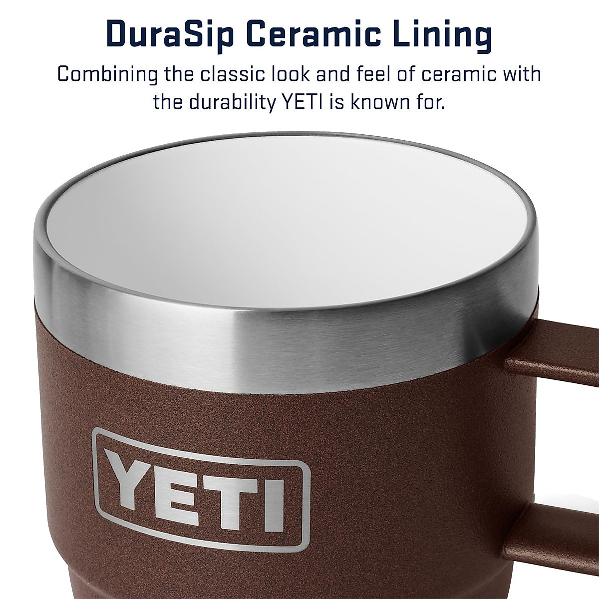 YETI Rambler 6 oz Stackable Mug, Stainless Steel, Vacuum Insulated Espresso/Coffee Mug, 2 Pack, Wetlands Brown
