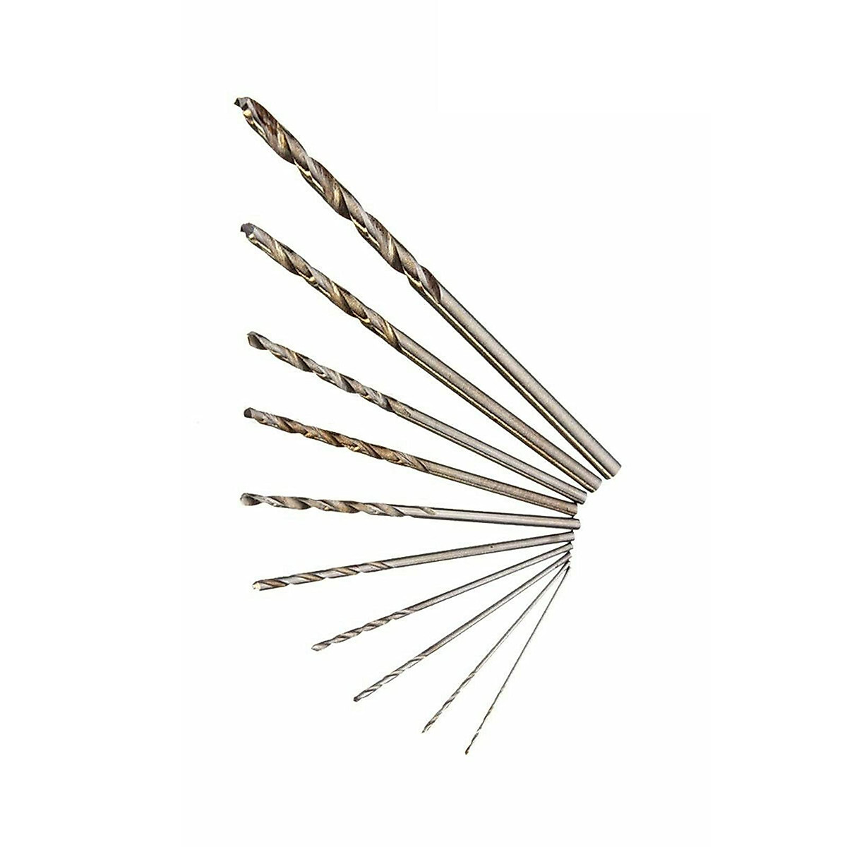 Twist Hand Drill Bits Set, 10pcs Twist Drill Bits Mini Drill Bit Set High Toughness Good Efficiency Twist Drill Bit Set for Wood, Steel, Metal, Plastic, Small Drill Bits DIY Drilling Tool Silver