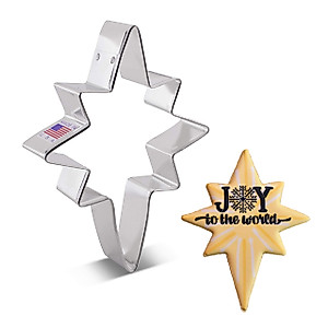 Christmas Bethlehem Star Cookie Cutter, 5" Made in USA by Ann Clark