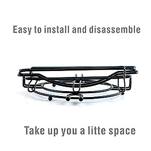 YOLIFE Tea Cups Display Stand, Disassemble Black Coffee Cups Rack, Hold Up 6 Teacups (200ML), 6 Saucers, 6 Spoon